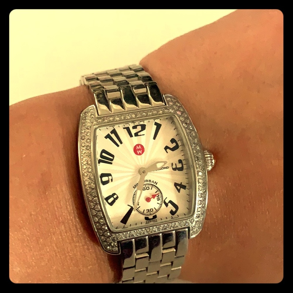 Michele Mini Urban With Diamond Bezel - Gem